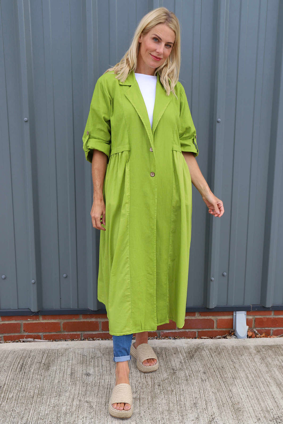 Made In Italy Meryl Long Cotton Jacket | Kit and Kaboodal